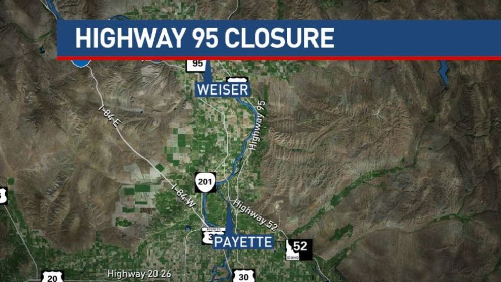 Traffic Alert: Section of Highway 95 closed Wednesday morning due to ...
