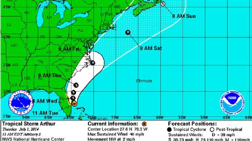 Tropical Storm Arthur forms off Florida coast, likely to become ...