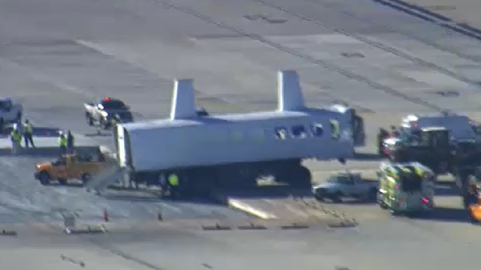 Mobile lounge carrying passengers hits construction ditch at Dulles ...