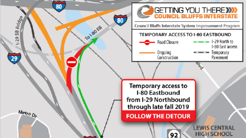 I-29 north detour begins more than a month long closure Wednesday | KPTM