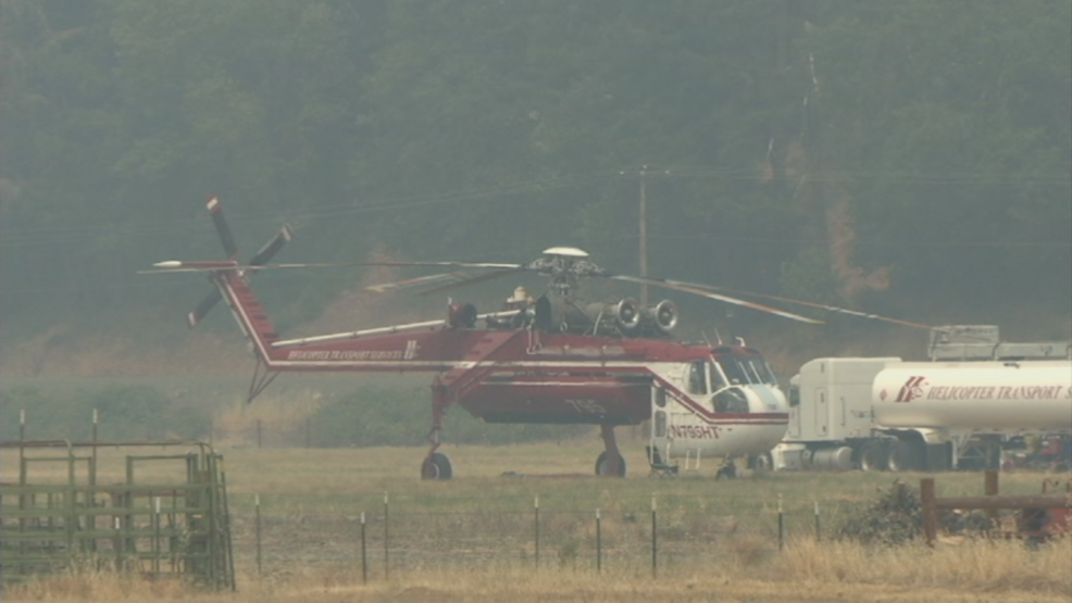 Fighting fire from the sky at Racetrack Helibase | KTVL