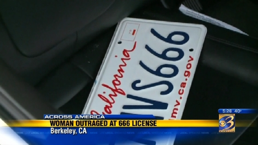 California woman upset over 666 license plate number | WWMT