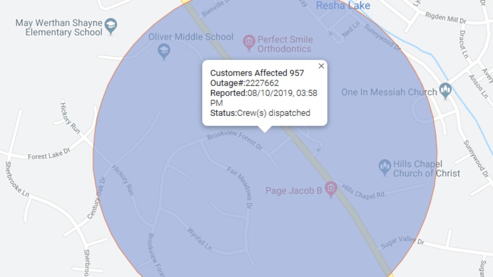 NES: More than 900 Brentwood customers experiencing power outages | WZTV